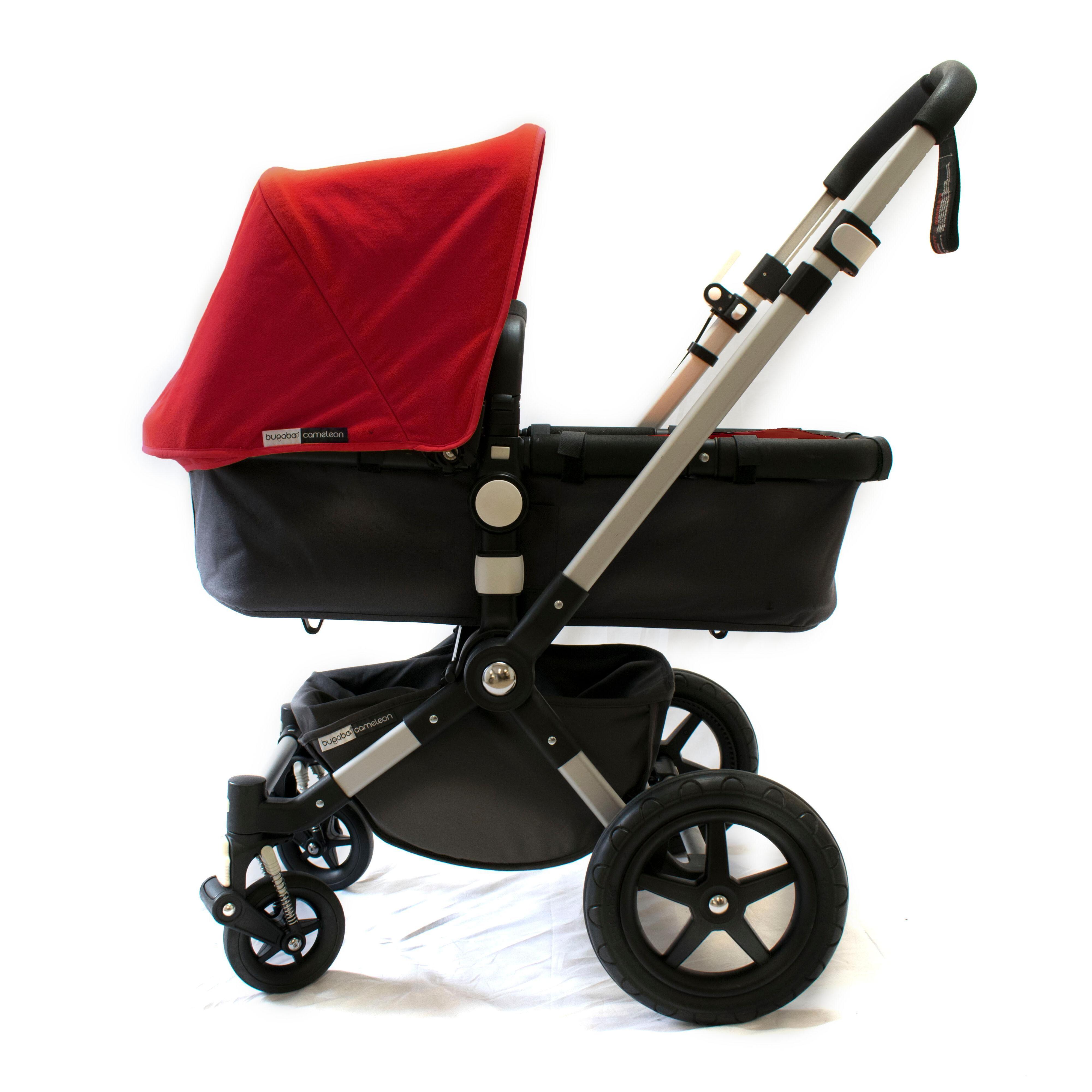 Tweedehands Bugaboo Cameleon 2 - Antraciet / Rood (Fleece) kopen? Goedkoop | Gereinigd | Met ...